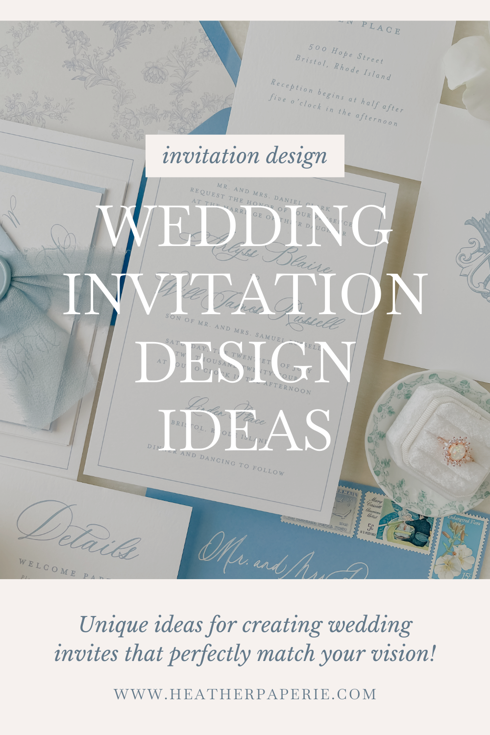 Wedding Invitation Design Ideas - heatherpaperie.com